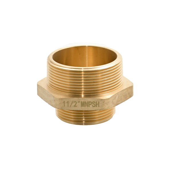 B36H-25Q15T - Adapter 2.5" Male QST x 1.5" Male NPT Brass Hex ...